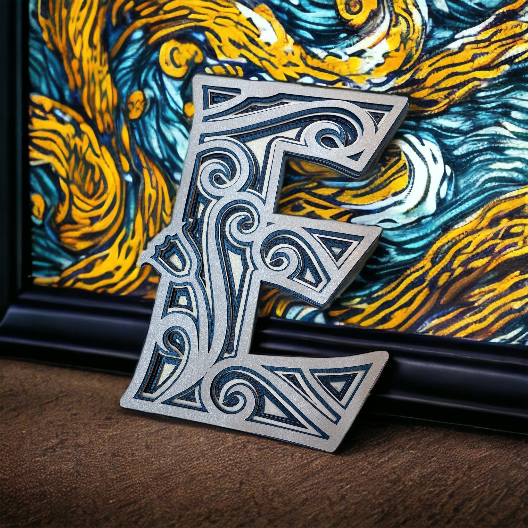 E Monogram Letter SVG Layered Monogram Alphabet Letter for Cricut or ...