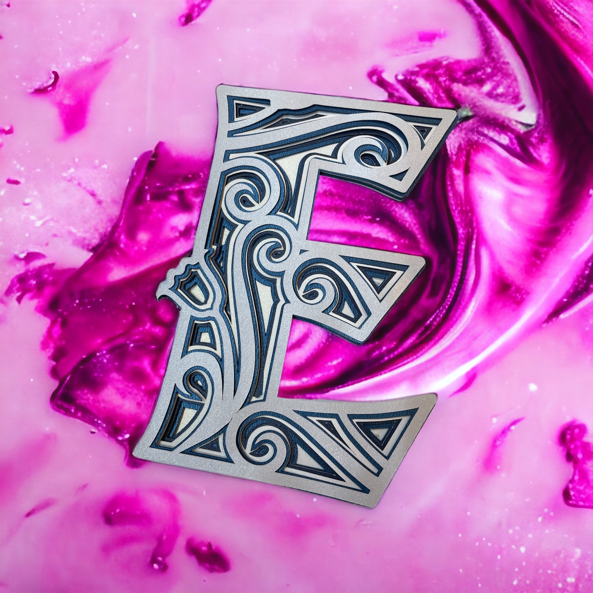 E Monogram Letter SVG Layered Monogram Alphabet Letter for Cricut or ...