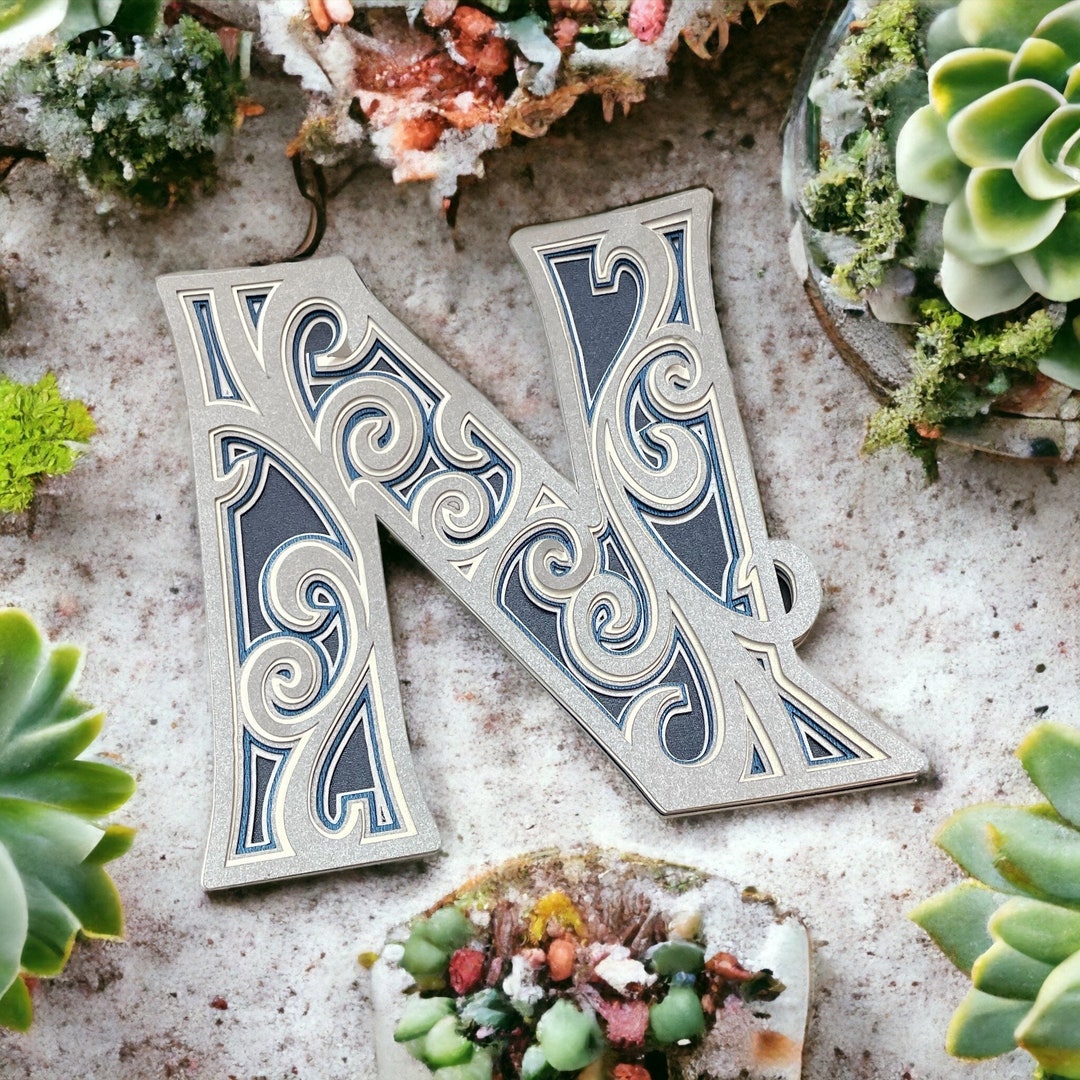 N Monogram SVG Layered File N Instant Download N Layered - Etsy