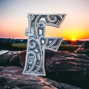 Monogram Layered SVG Letter F Personalize Crafting F File for CNC or ...