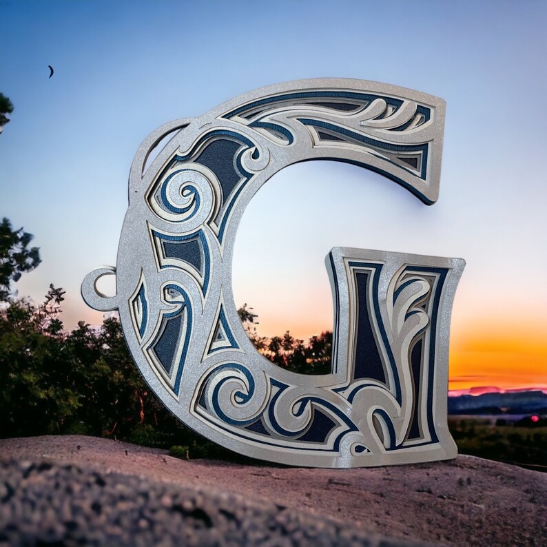 Monogram SVG Letter G, 6 Layered Alphabet Letter G, Other Formats ...