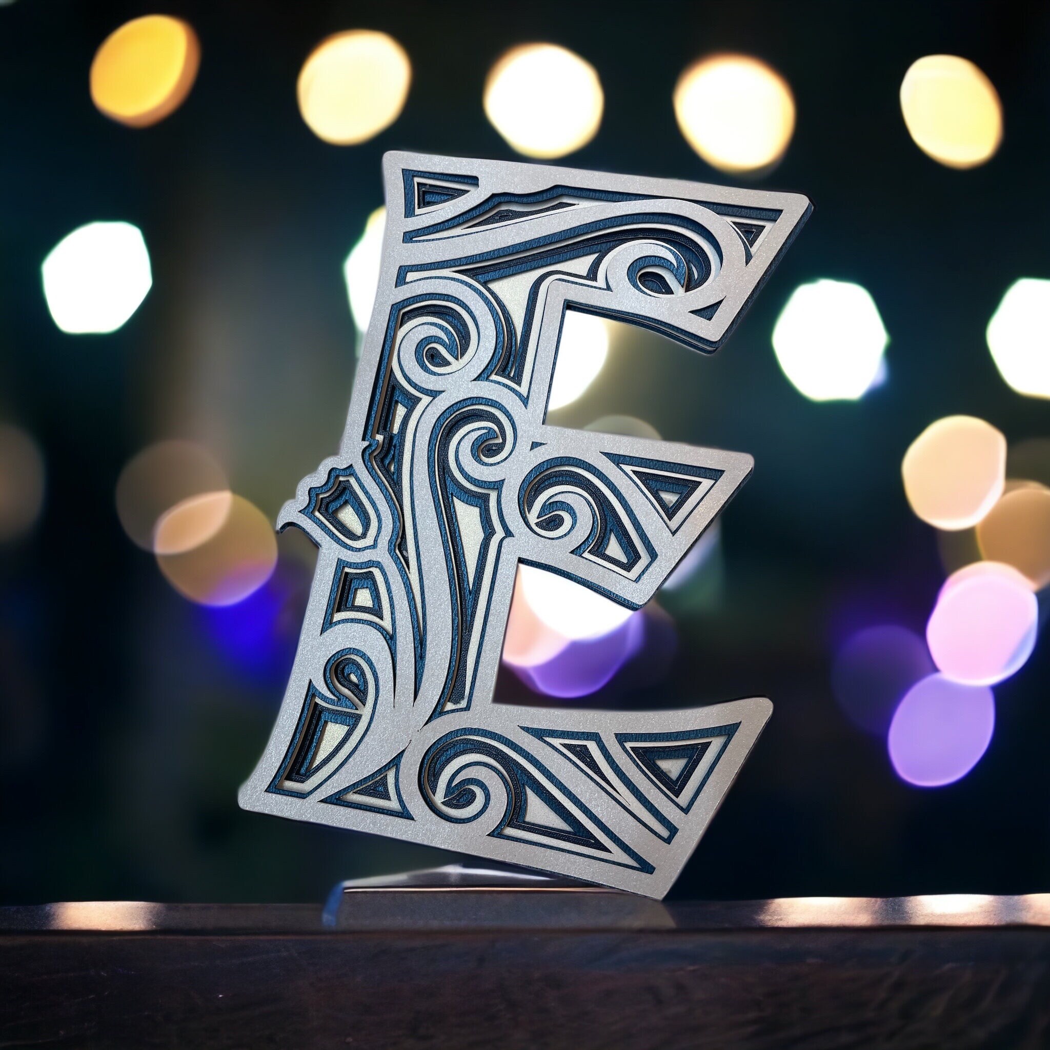 E Monogram Letter SVG Layered Monogram Alphabet Letter for Cricut or ...