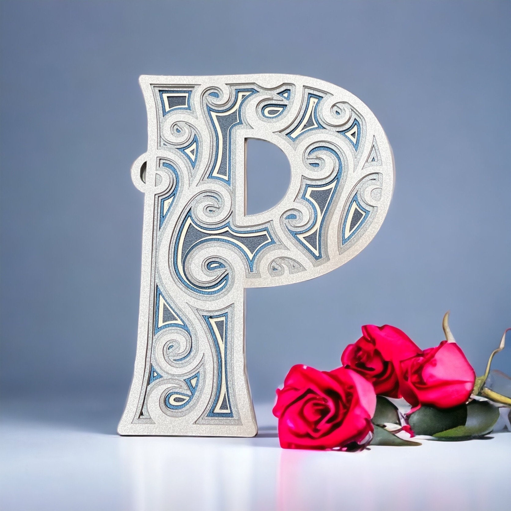 P Layered Monogram Letter SVG P Instant Download Design for ...