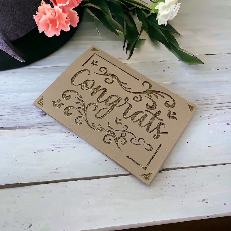 Congrats Card SVG Instant Download File Perfect for Bridal, Baby Shower ...