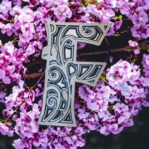 Monogram Layered SVG Letter F Personalize Crafting F File for CNC or ...