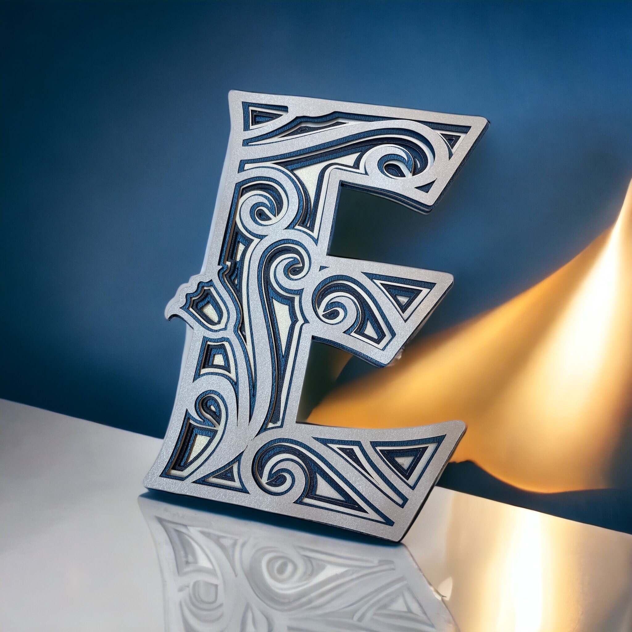 E Monogram Letter SVG Layered Monogram Alphabet Letter for Cricut or ...