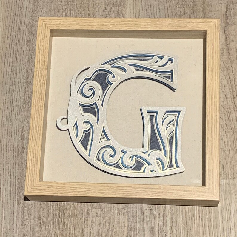 Monogram SVG Letter G 6 Layered Alphabet Letter G Other - Etsy