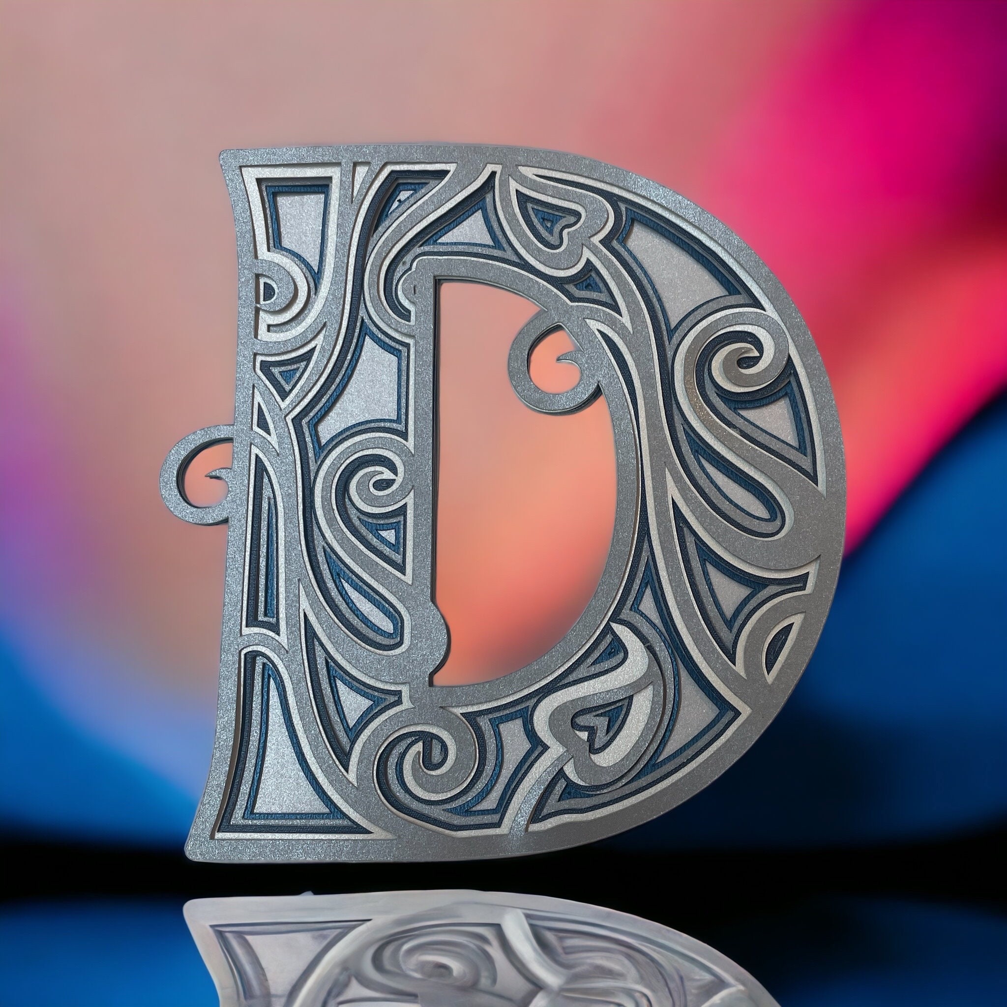 D Monogram Letter SVG Instant Download D Layered Monogram for Cricut D ...