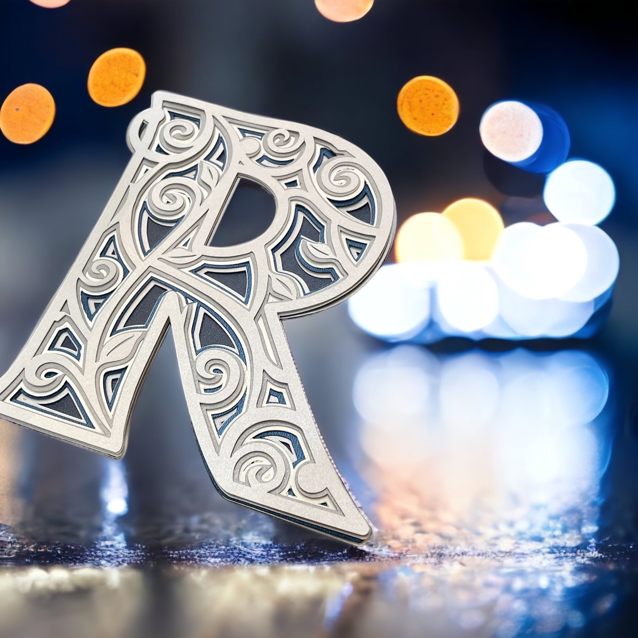 R Monogram SVG Layered Letter Instant Download R for Cricut SVG R File ...