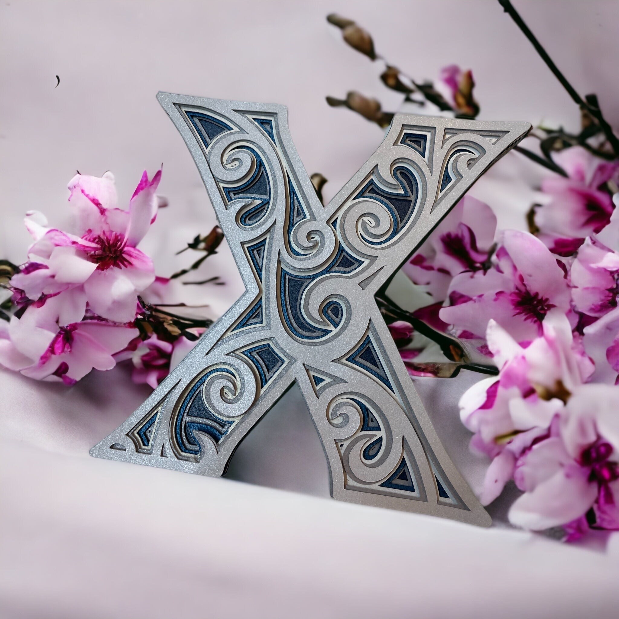 Monogram Letter X SVG Instant Download 6 Layers Png Jpeg EPS AI Cdr ...