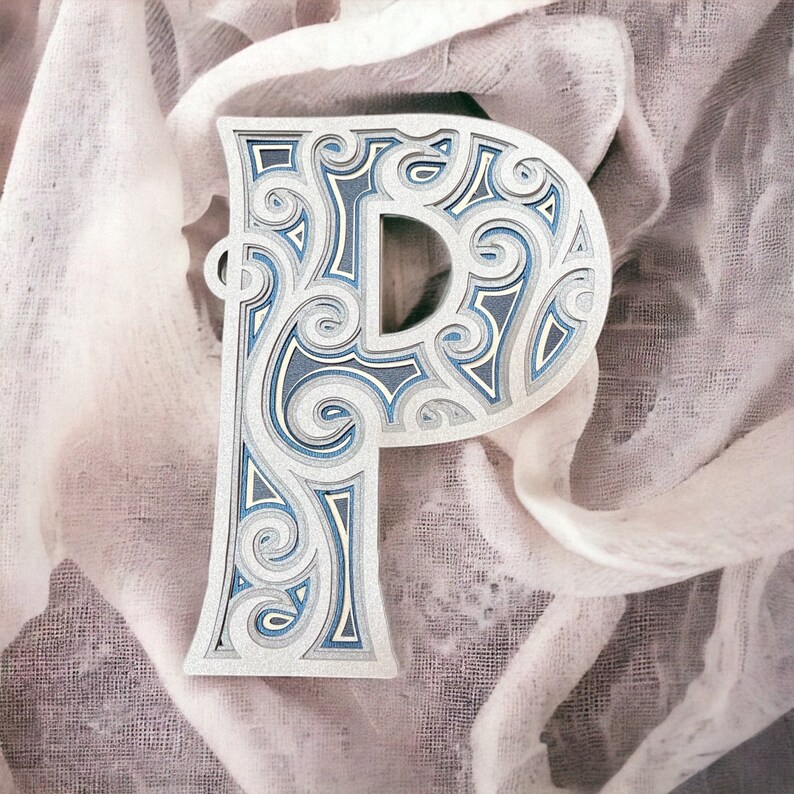 P Layered Monogram Letter SVG P Instant Download Design for ...