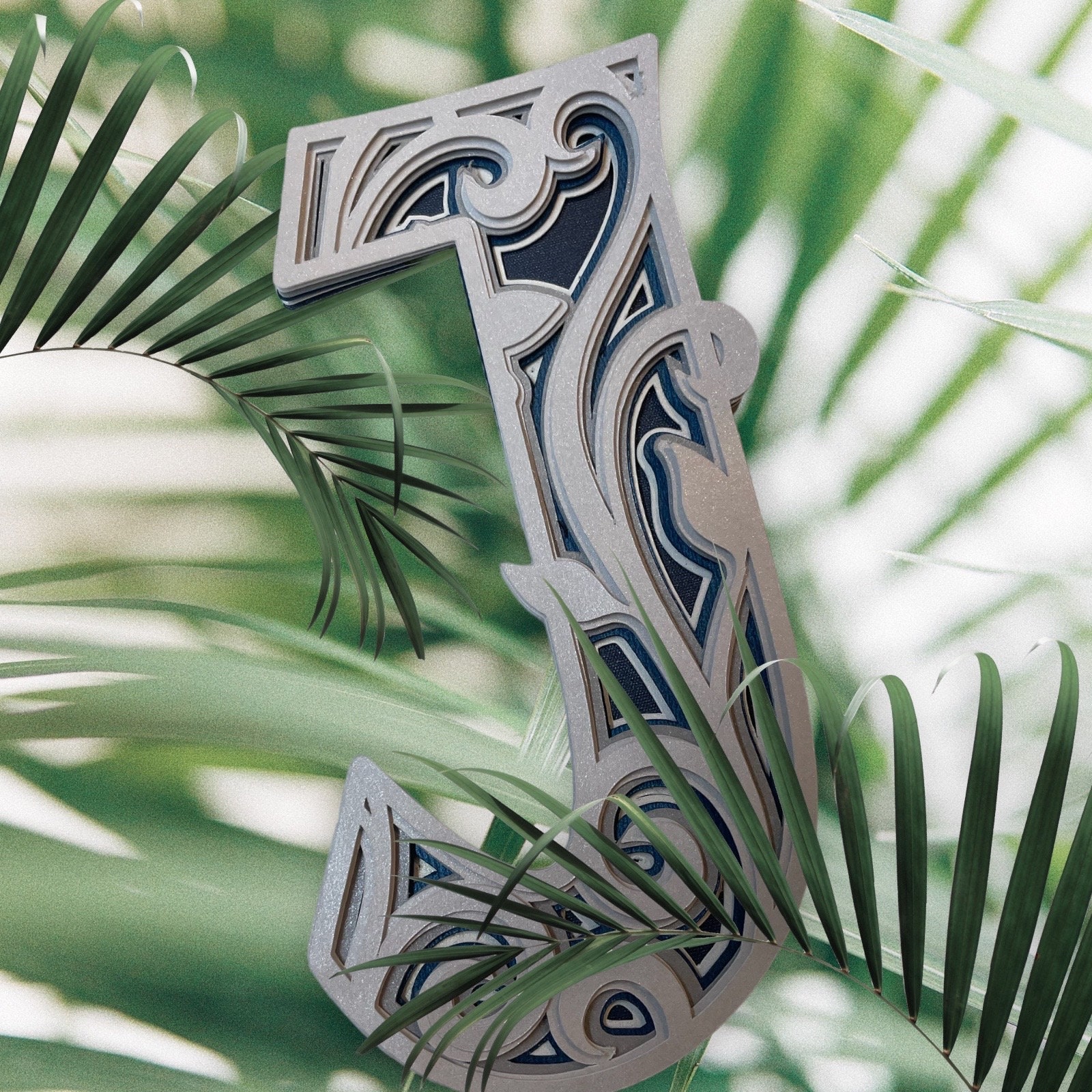 J Monogram Layered Letter SVG J Instant Download Alphabet JPEG - Etsy