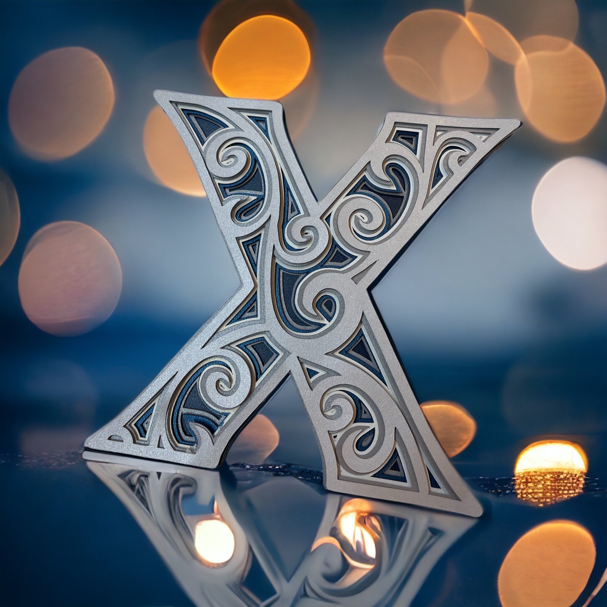 Monogram Letter X SVG Instant Download 6 Layers Png Jpeg EPS AI Cdr ...