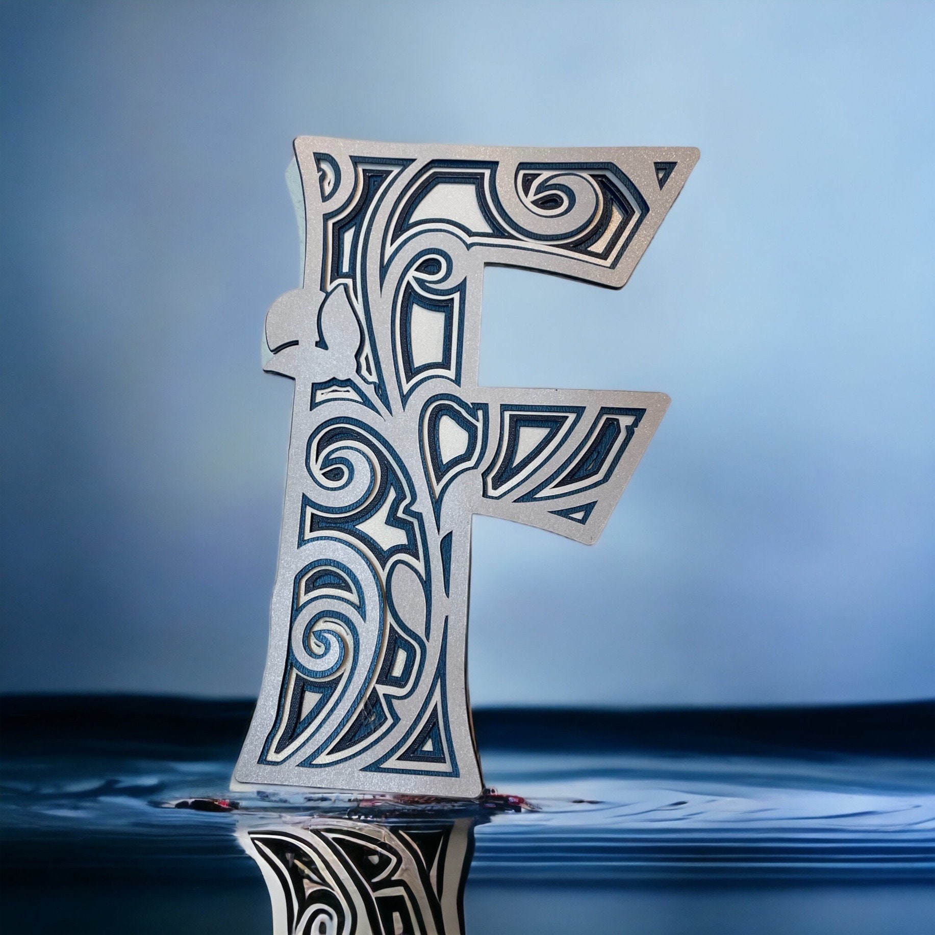 Monogram Layered SVG Letter F Personalize Crafting F File for CNC or ...