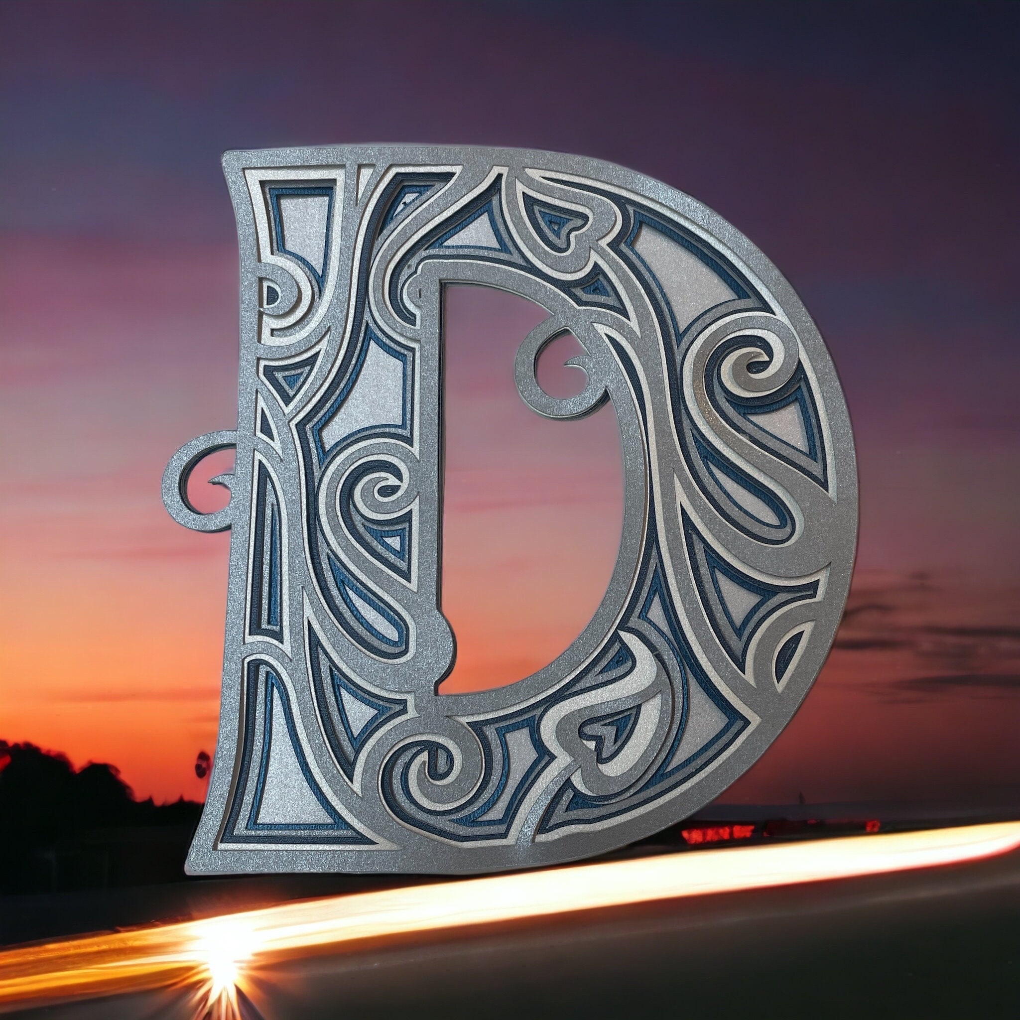 D Monogram Letter SVG Instant Download D Layered Monogram for - Etsy