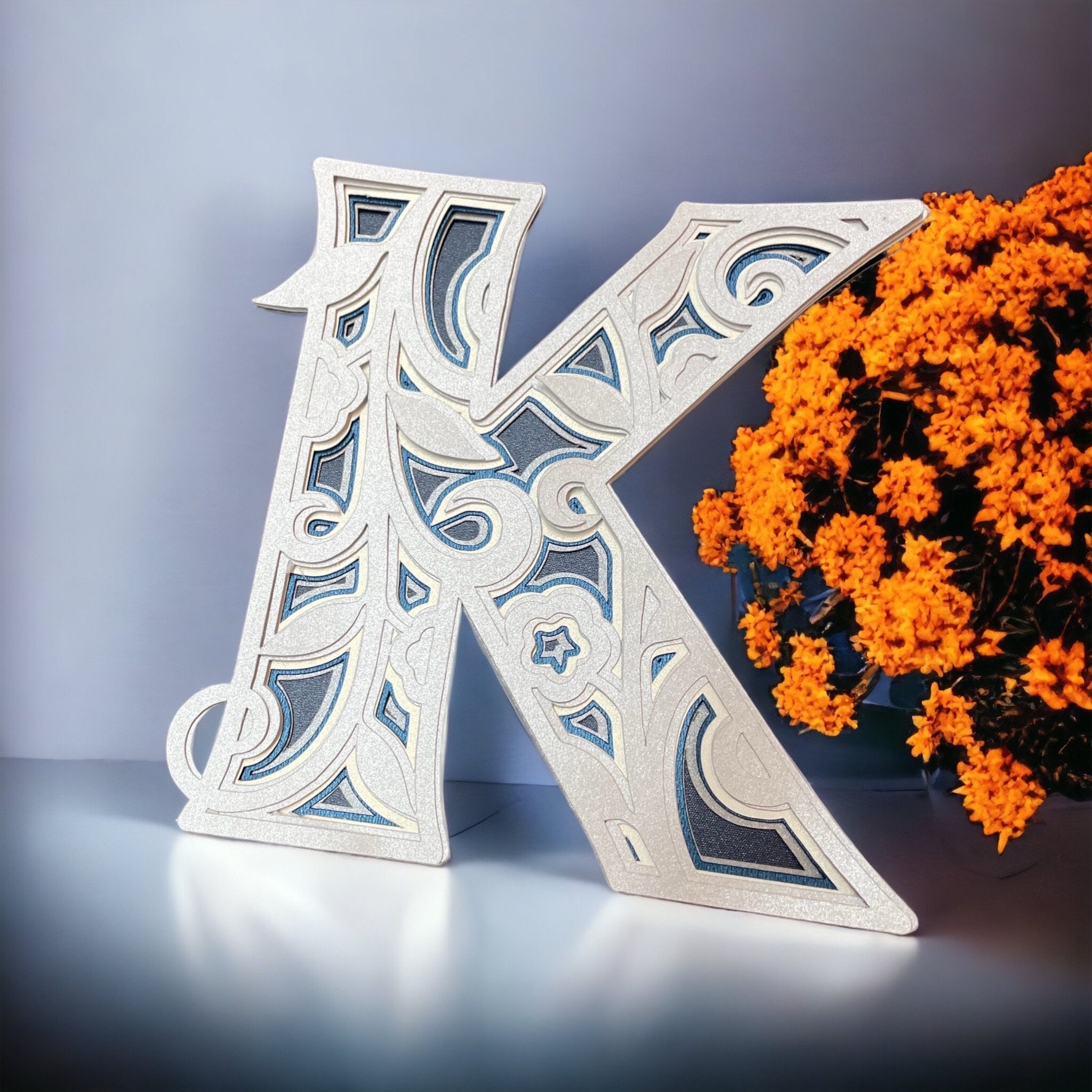 K Monogram 6 Layered SVG Png Ai JPEG Letter K Instant Download Alphabet ...