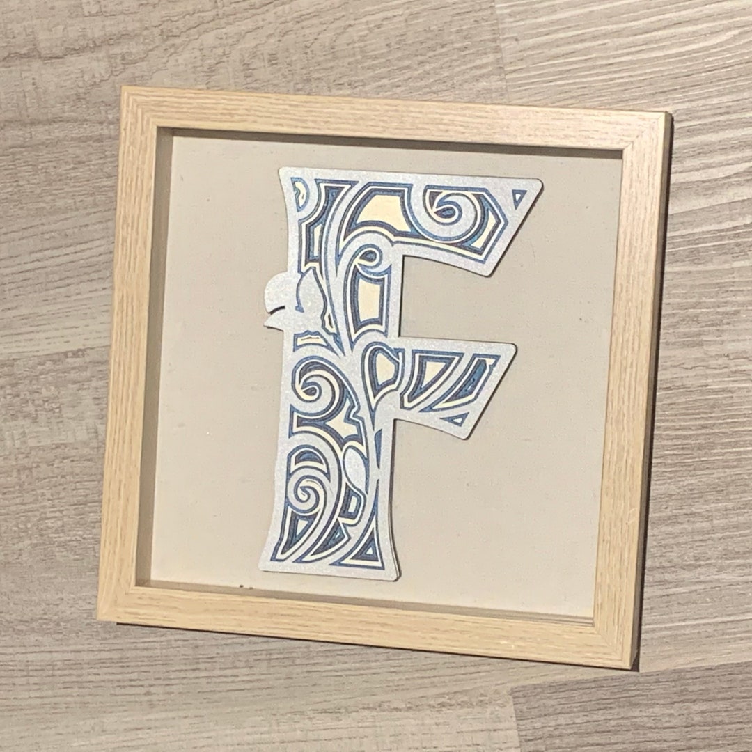 Monogram Layered SVG Letter F - Etsy