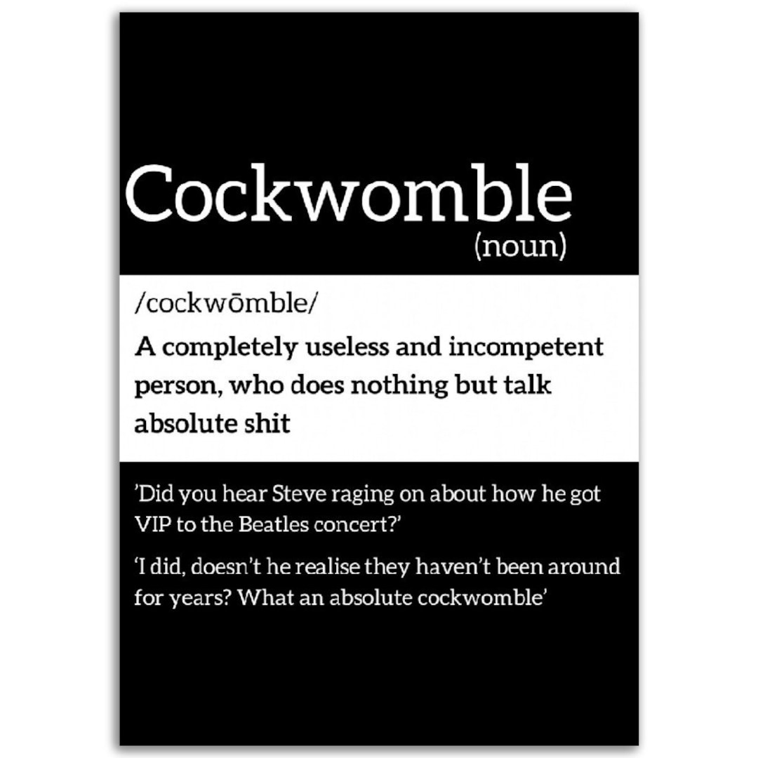 Cockwomble Poster - Etsy