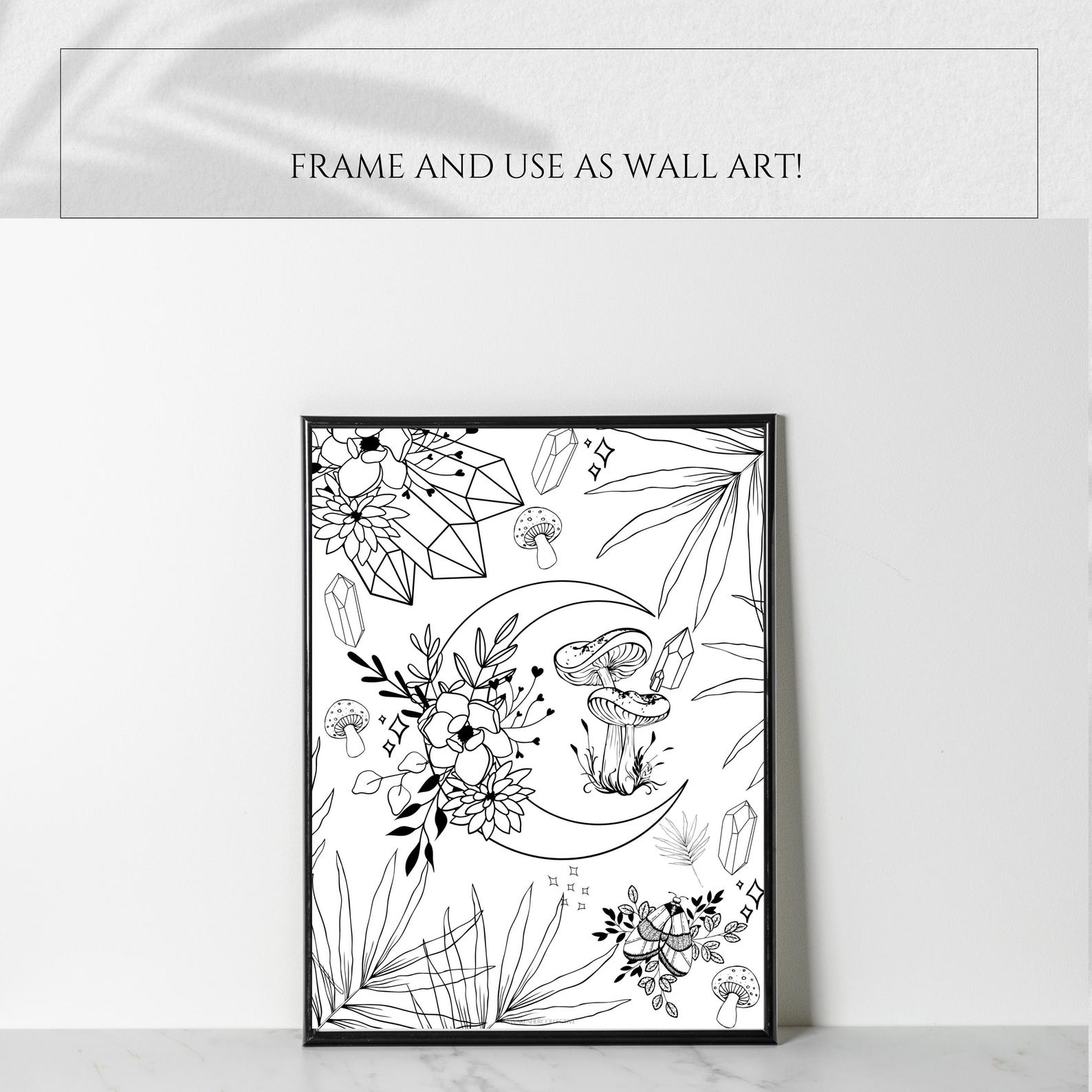 Magic Moon Energy Coloring Page Witchy Coloring Page Magical Coloring ...