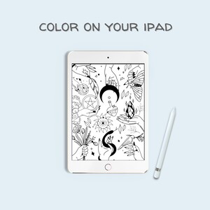 Enchanted Hands Coloring Page Magic Coloring Page - Etsy