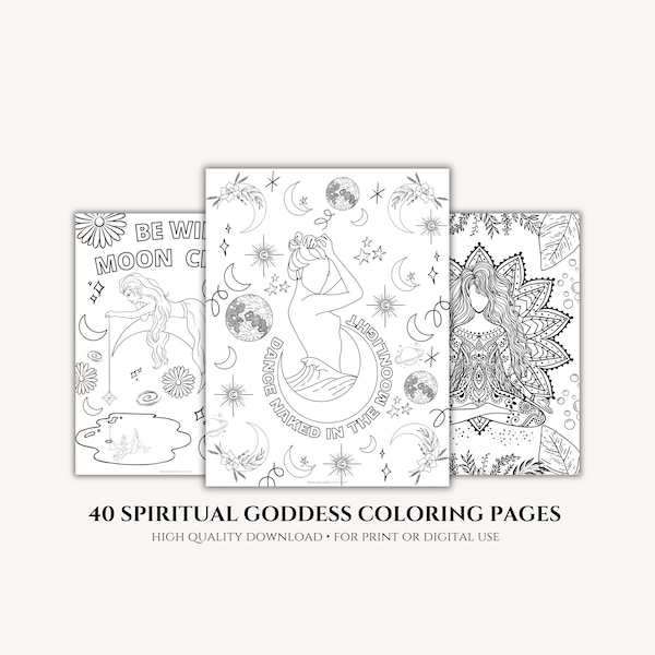 Witchy Coloring Pages - Etsy