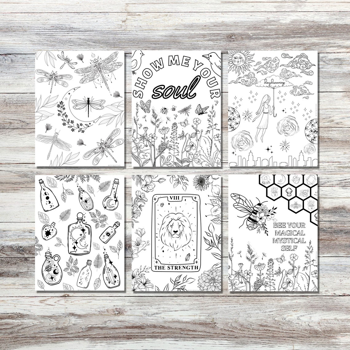 35 Spiritual All Ages Coloring Pages Witchy Coloring Page - Etsy