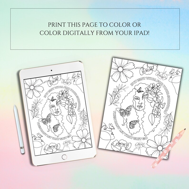 Vital for Survival Coloring Page - Witchy Coloring Page - Magical ...