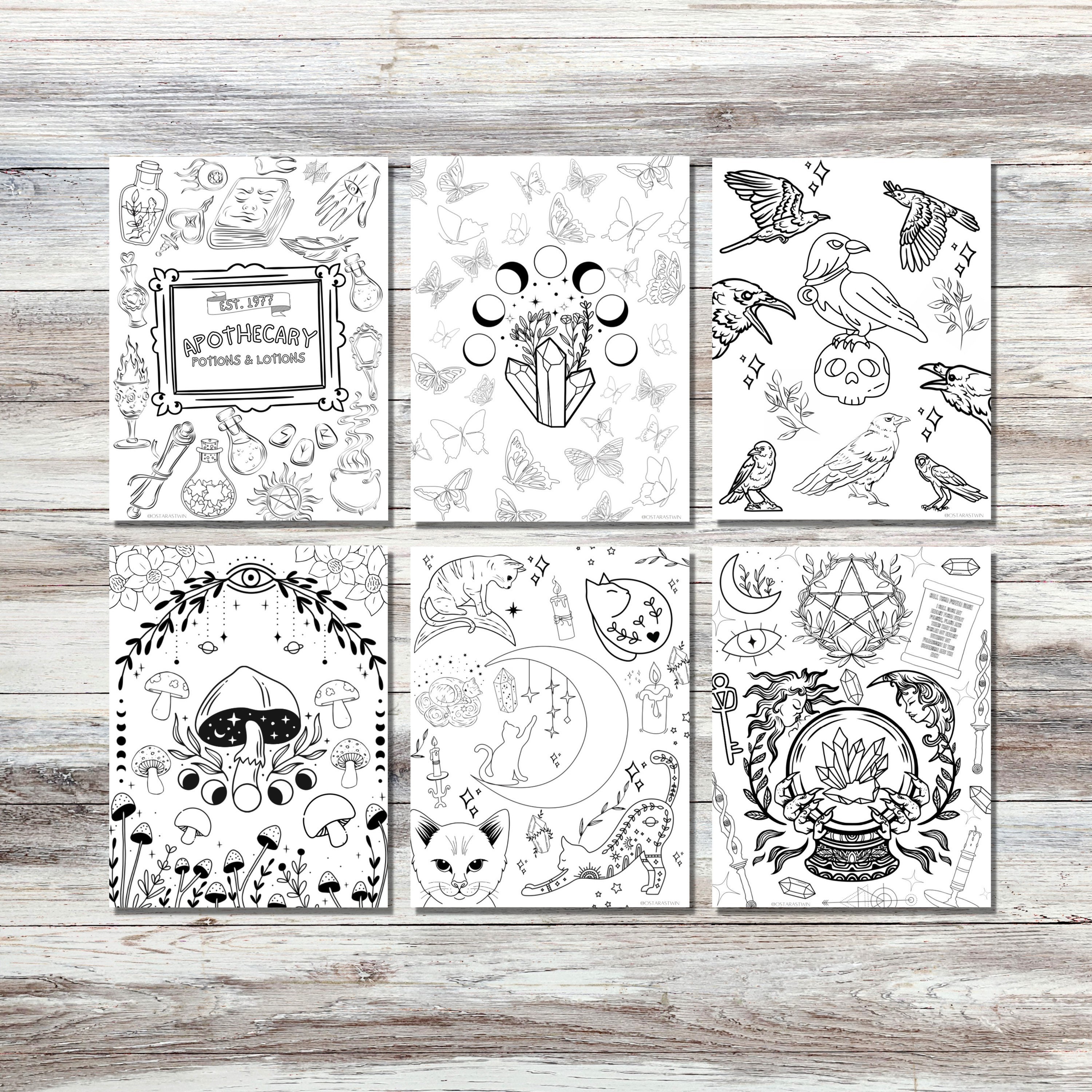 35 Spiritual All Ages Coloring Pages Witchy Coloring Page - Etsy