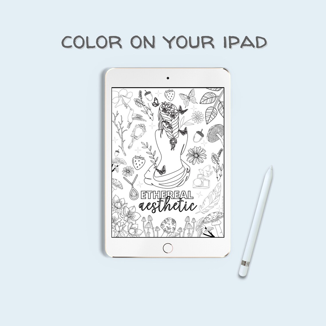 Ethereal Aesthetic Coloring Page Witchy Coloring Page - Etsy Canada