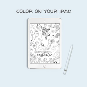 Ethereal Aesthetic Coloring Page Witchy Coloring Page Magical Coloring ...