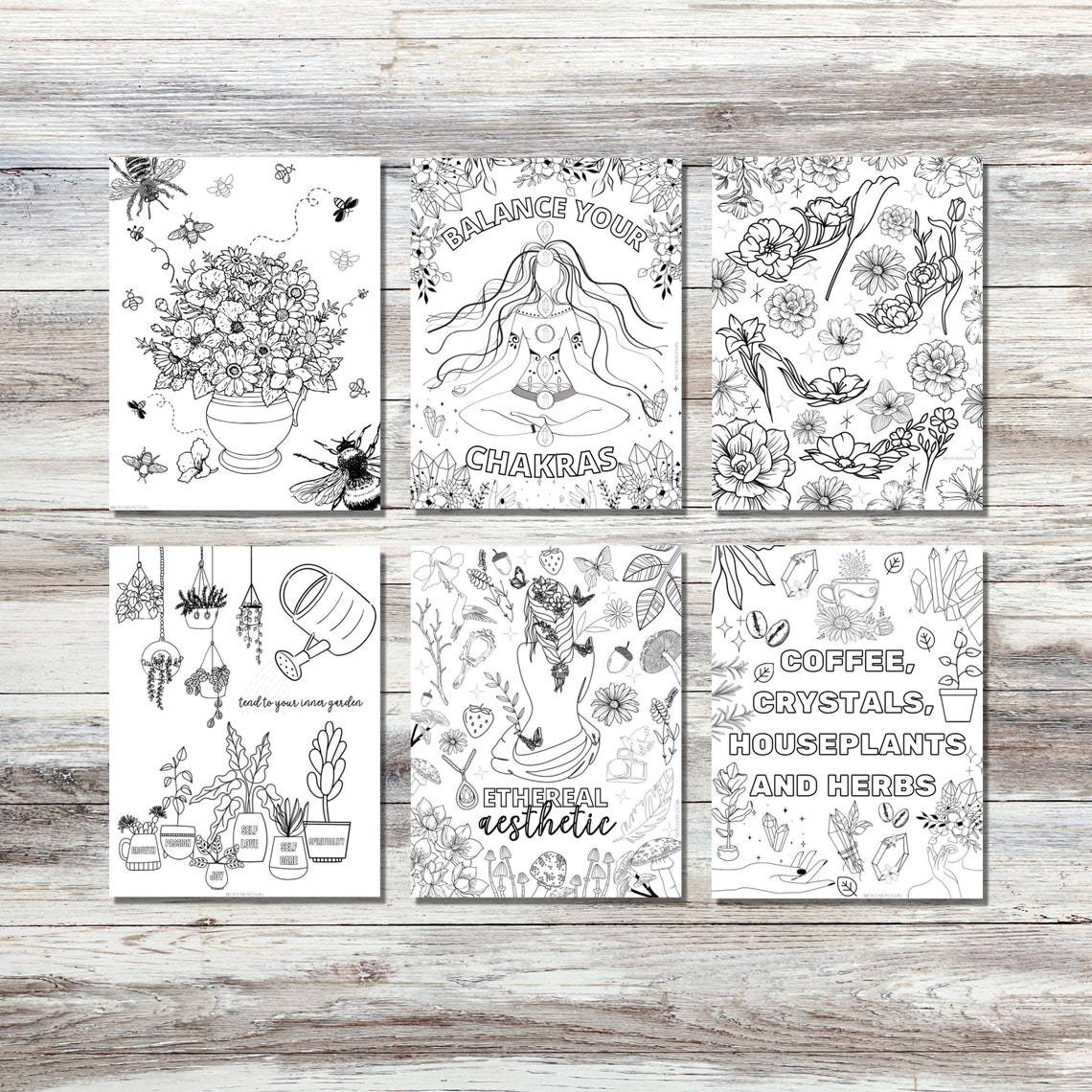 40 Spiritual Goddess Adult Coloring Pages Witchy Coloring - Etsy