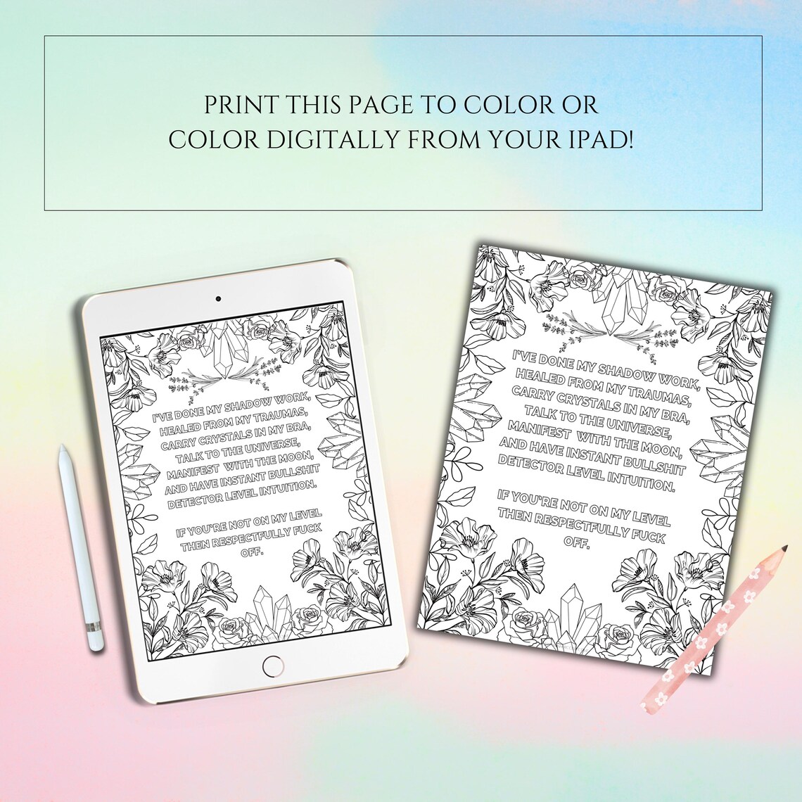 Generational Curse Breaker Coloring Page - Witchy Coloring Page ...