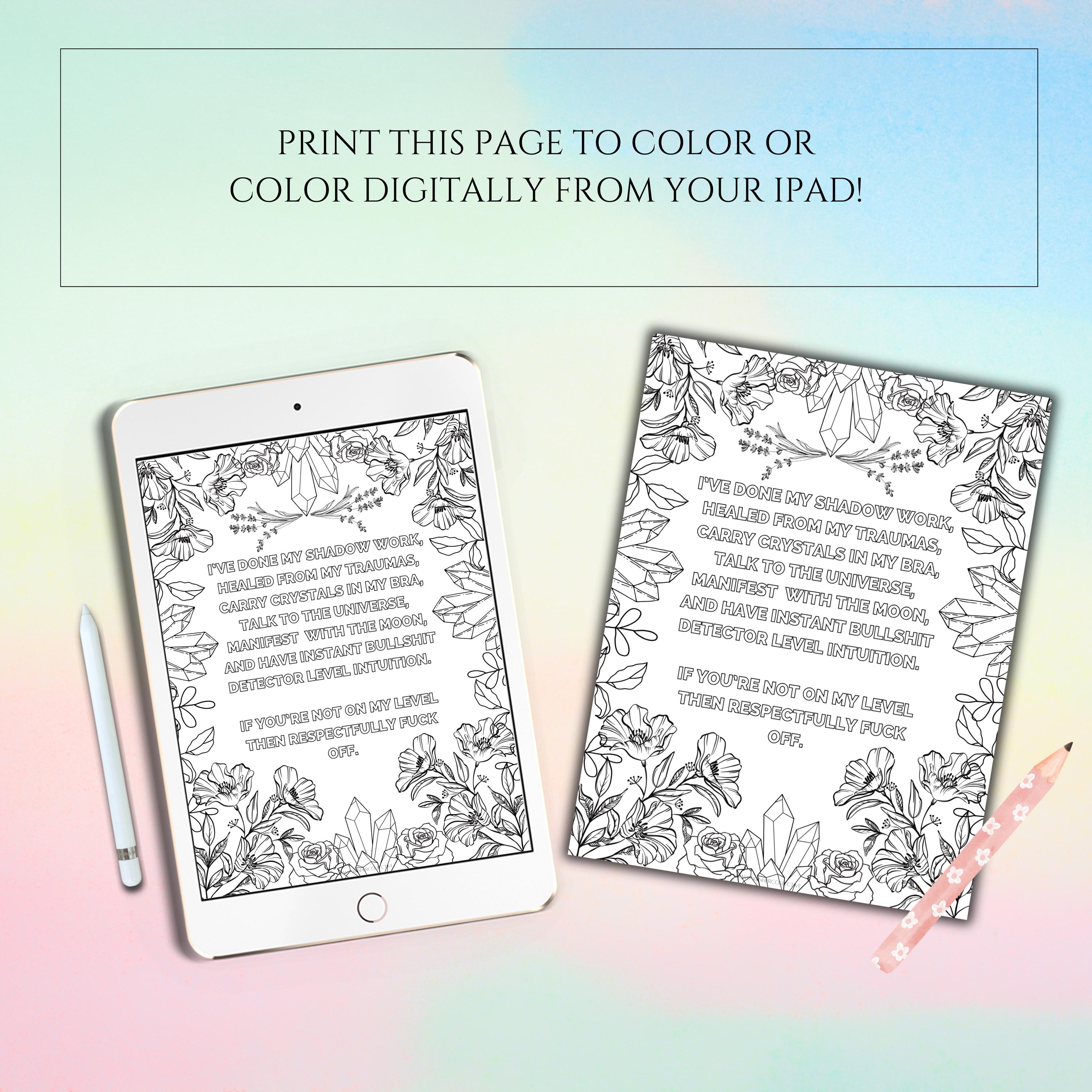 Generational Curse Breaker Coloring Page - Witchy Coloring Page ...
