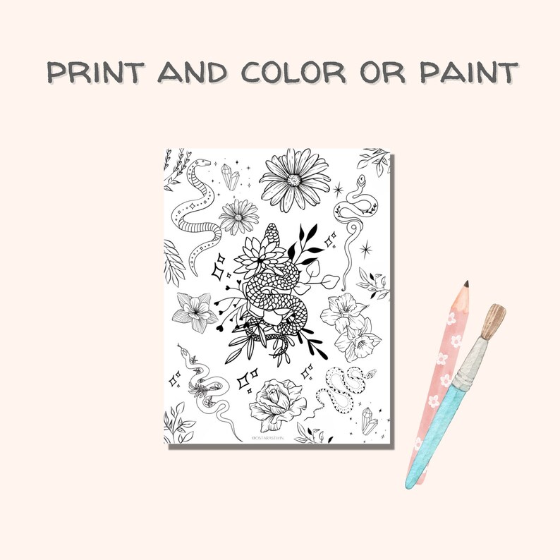 35 Spiritual All Ages Coloring Pages Witchy Coloring Page - Etsy