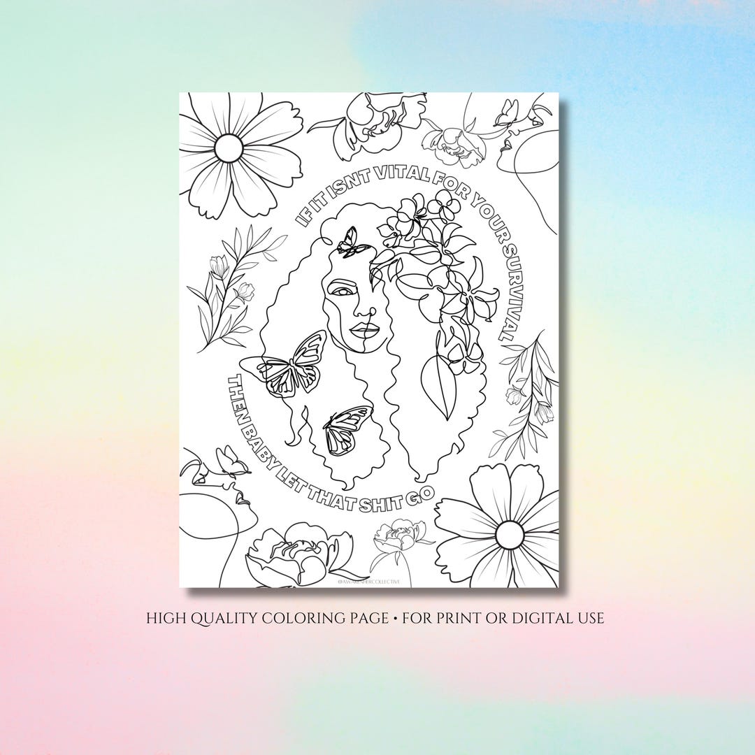 Vital for Survival Coloring Page - Witchy Coloring Page - Magical ...