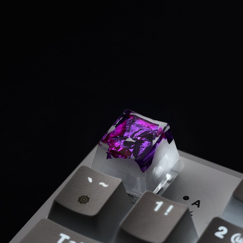 Artisan Keycap Purple and White Keycap Keycap Handmade OEM - Etsy