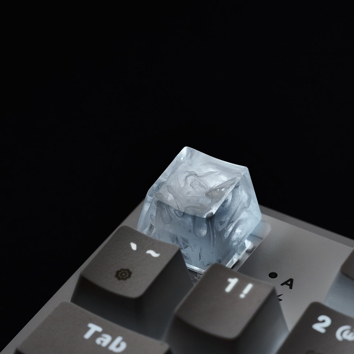 Artisan Keycap, White Detailed Keycap , Keycap Handmade OEM Back Lit ...