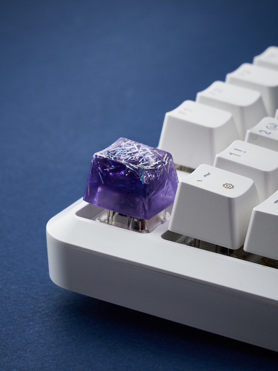Artisan Keycap, Purple Hologram Keycap , Keycap Handmade OEM Back Lit ...