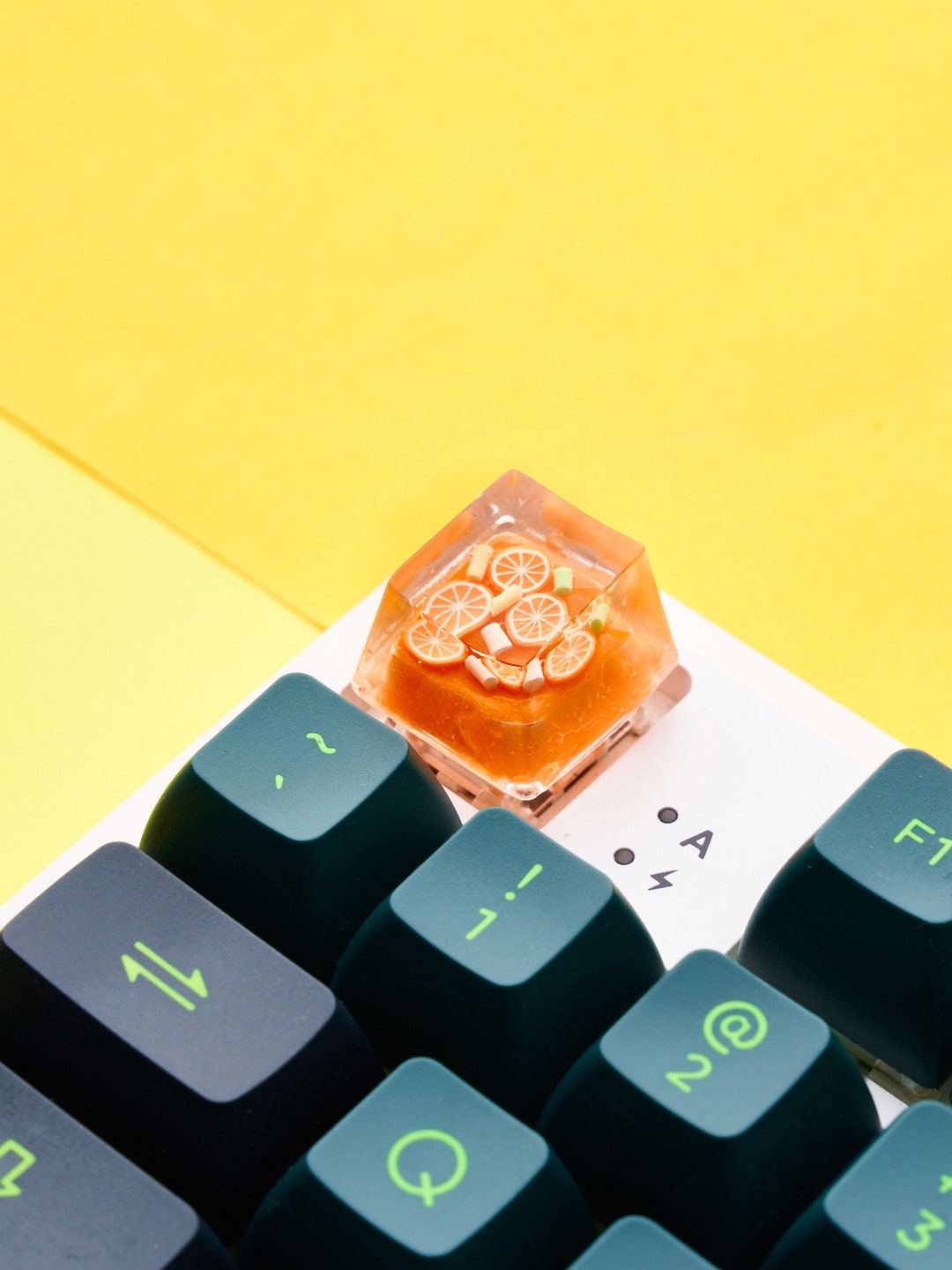 Artisan Keycap, Orange Keycap , Keycap Handmade OEM Back Lit OEM ...