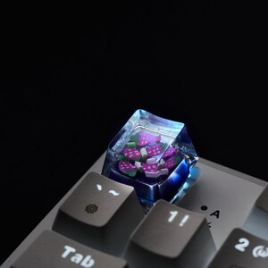 Artisan Keycap, Pink Strawberry Keycap , Keycap Handmade OEM Back Lit ...