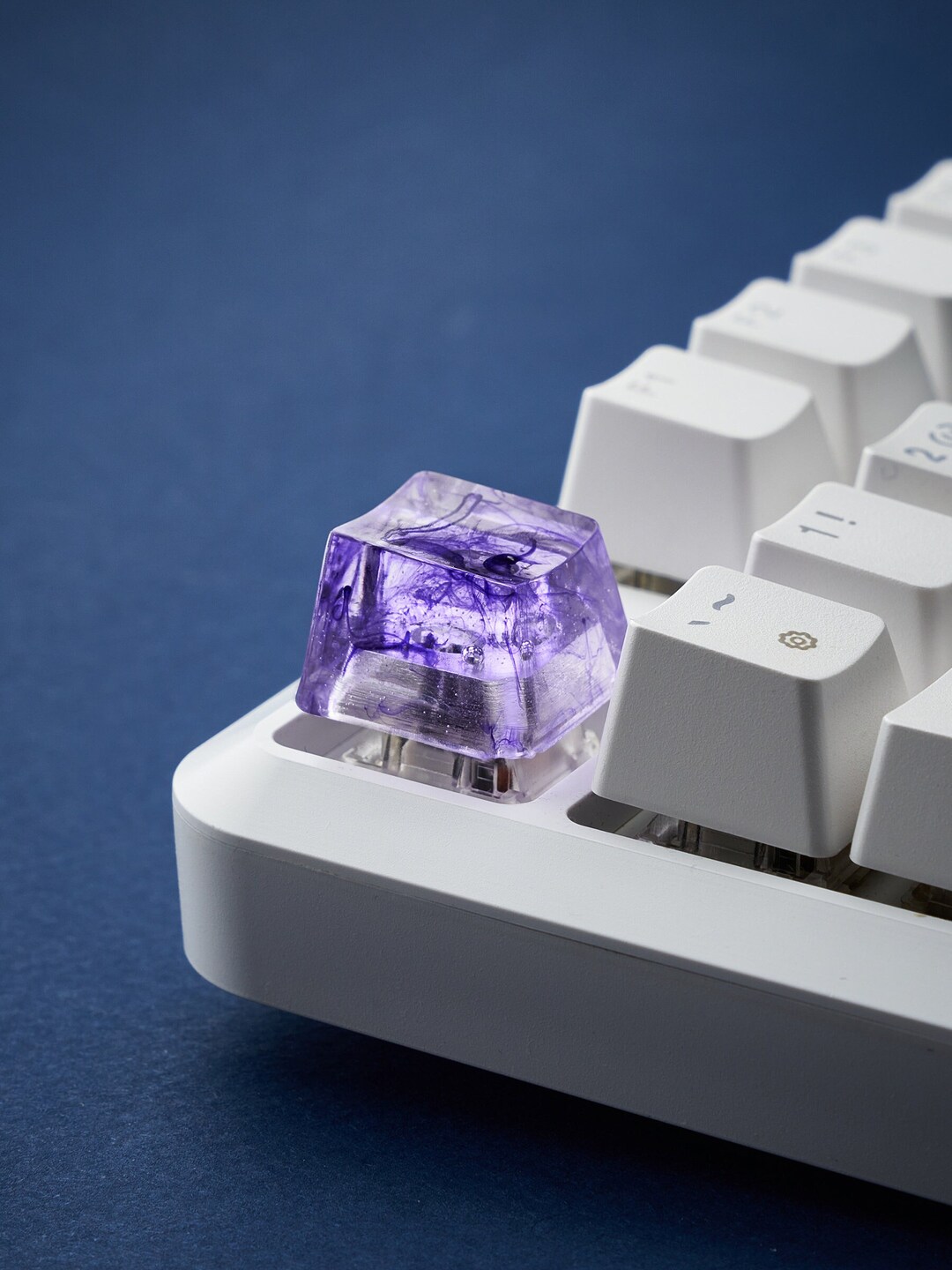 Artisan Keycap, Purple Detailed Keycap , Keycap Handmade OEM Back Lit ...
