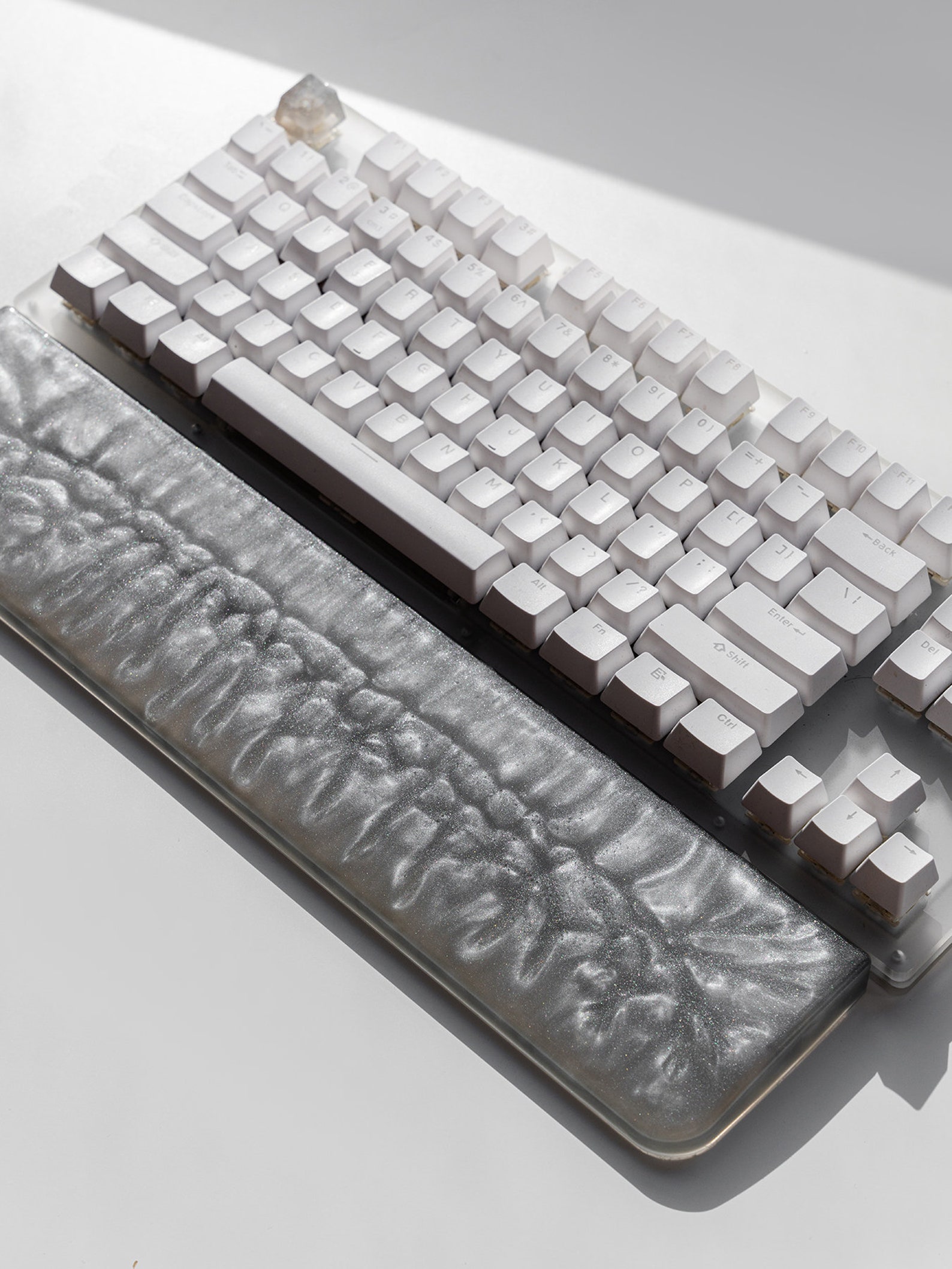 Silver Wrist Rest Artisan Hand Rest Resin Wrist Rest Keyboard - Etsy