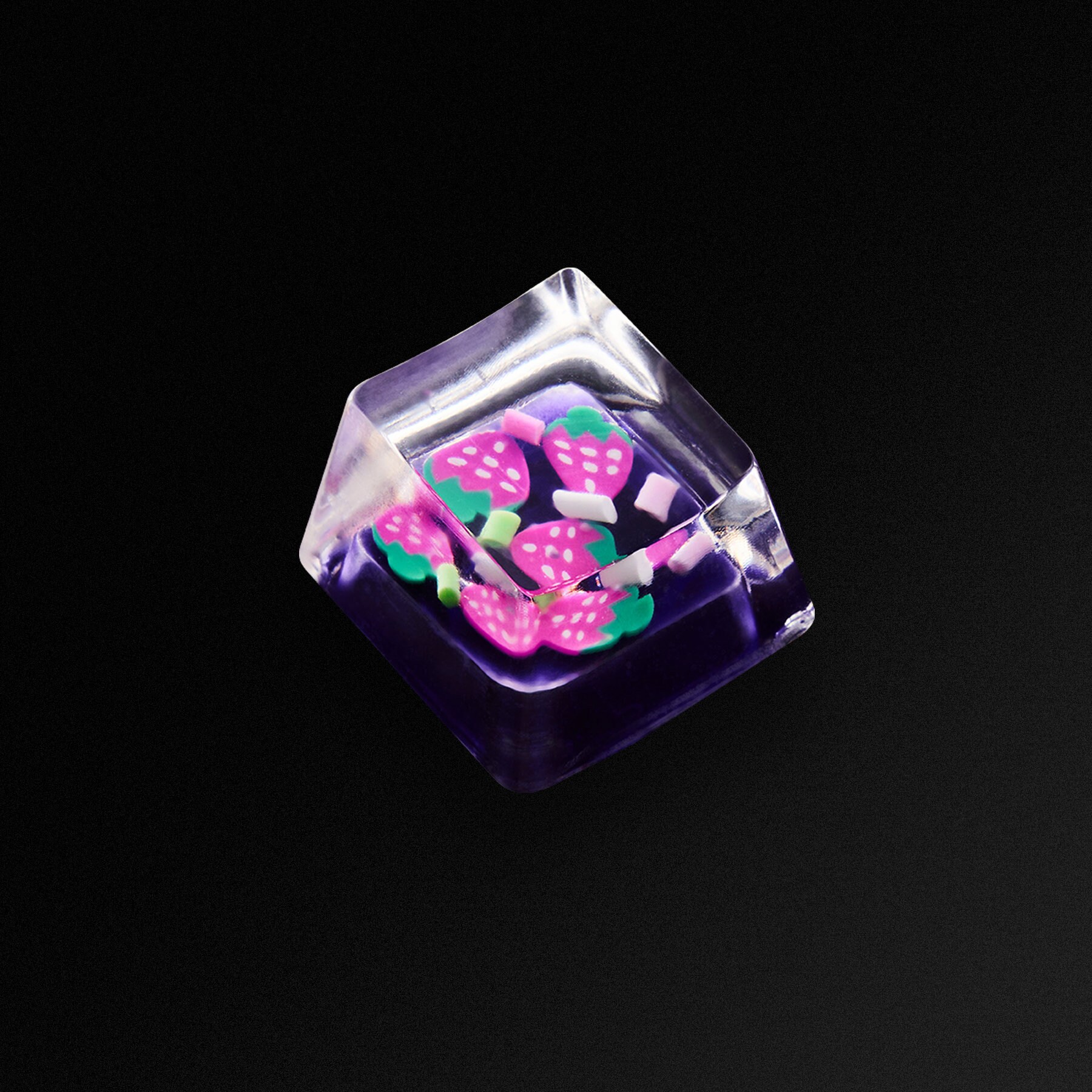 Artisan Keycap, Pink Strawberry Keycap , Keycap Handmade OEM Back Lit ...