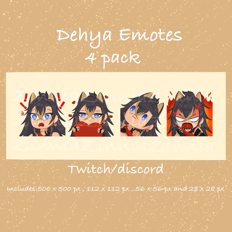 Dehya Genshin Emote Pack. Twitch/discord - Etsy