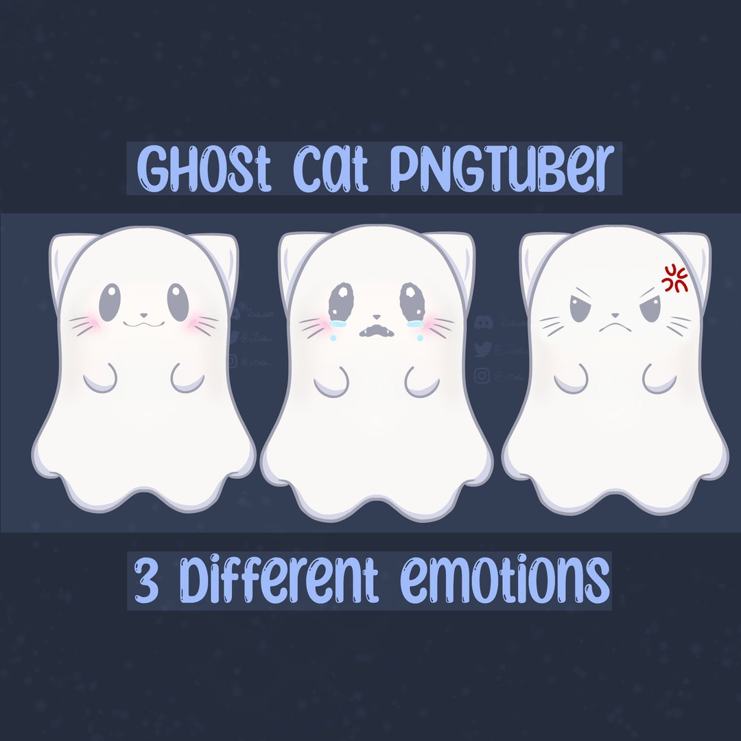Ghost Cat Pngtuber - Etsy