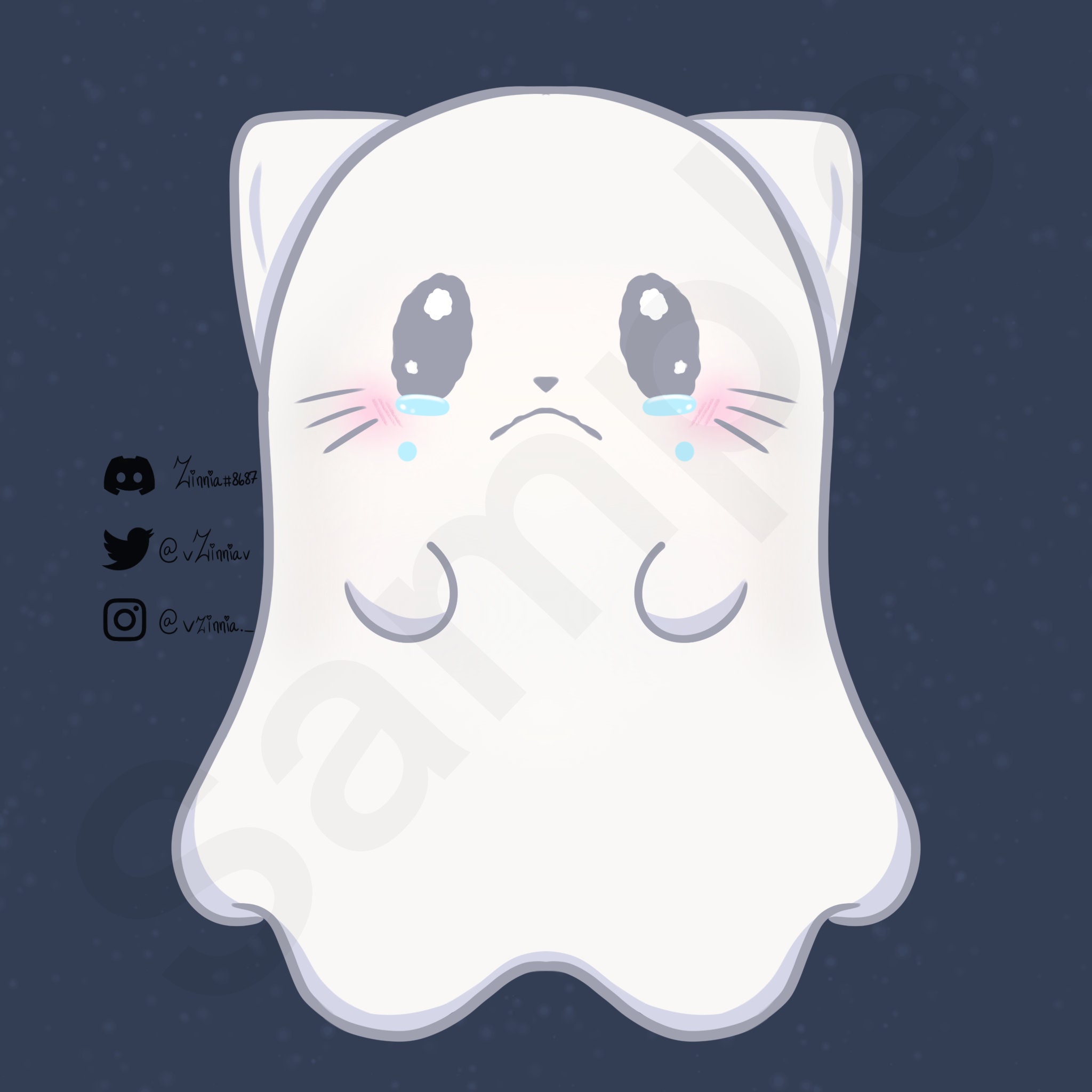 Ghost Cat Pngtuber - Etsy