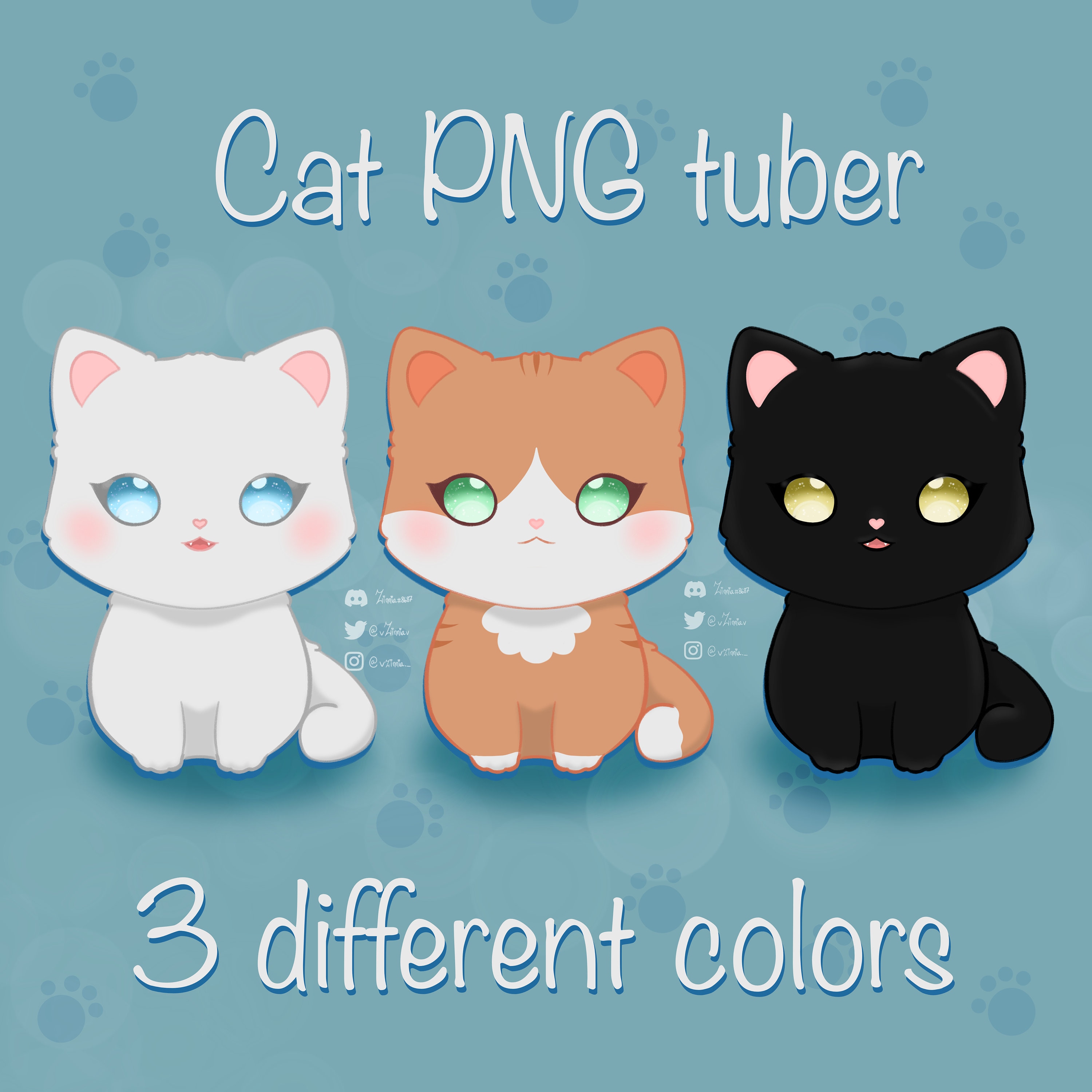 Cat PNG Tuber- 3 Pack - Etsy