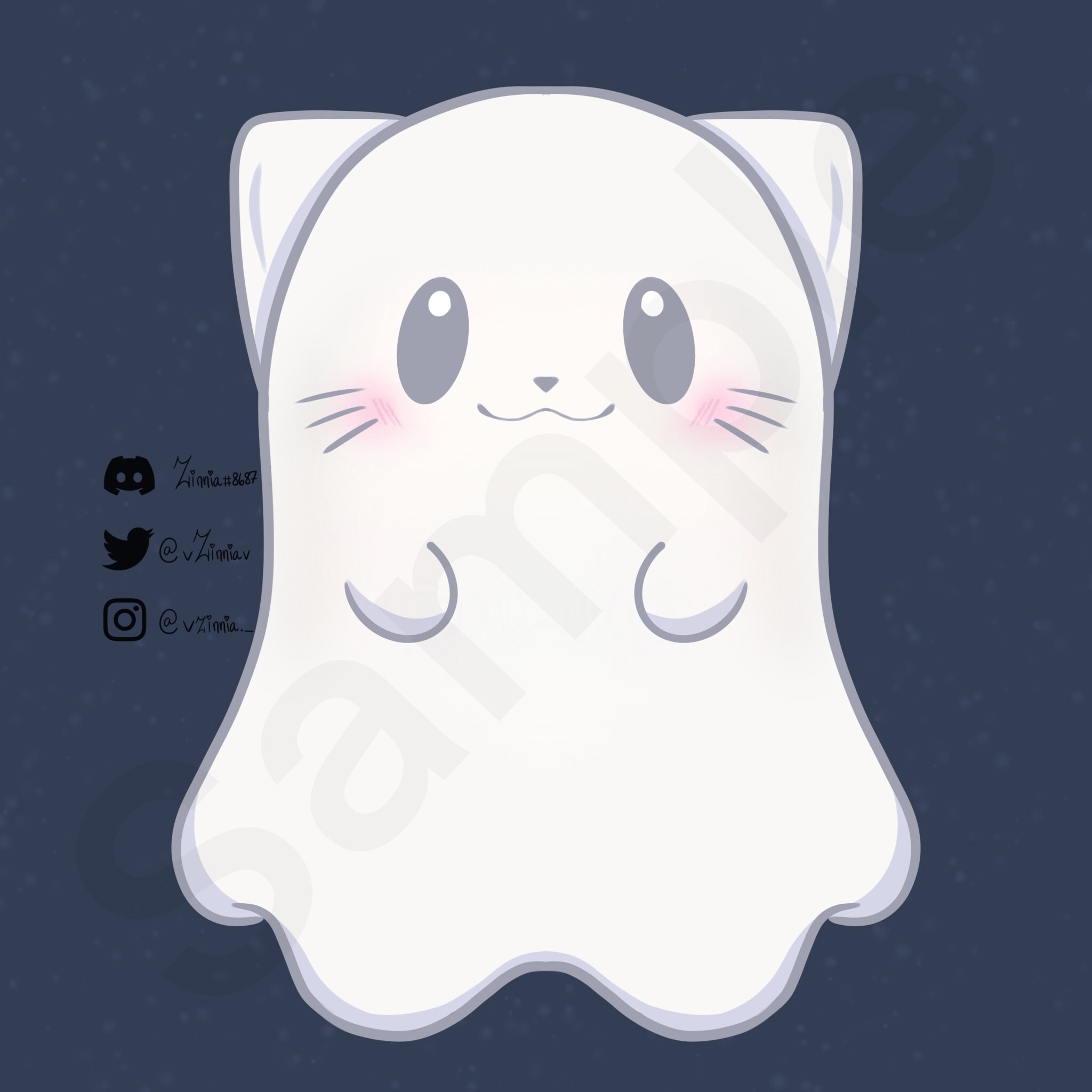 Ghost Cat Pngtuber - Etsy