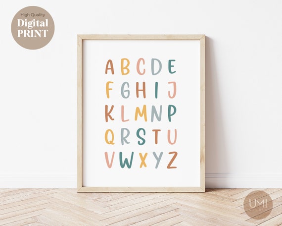 Educational Wall Art Alphabet Poster Classroom Posters - Etsy