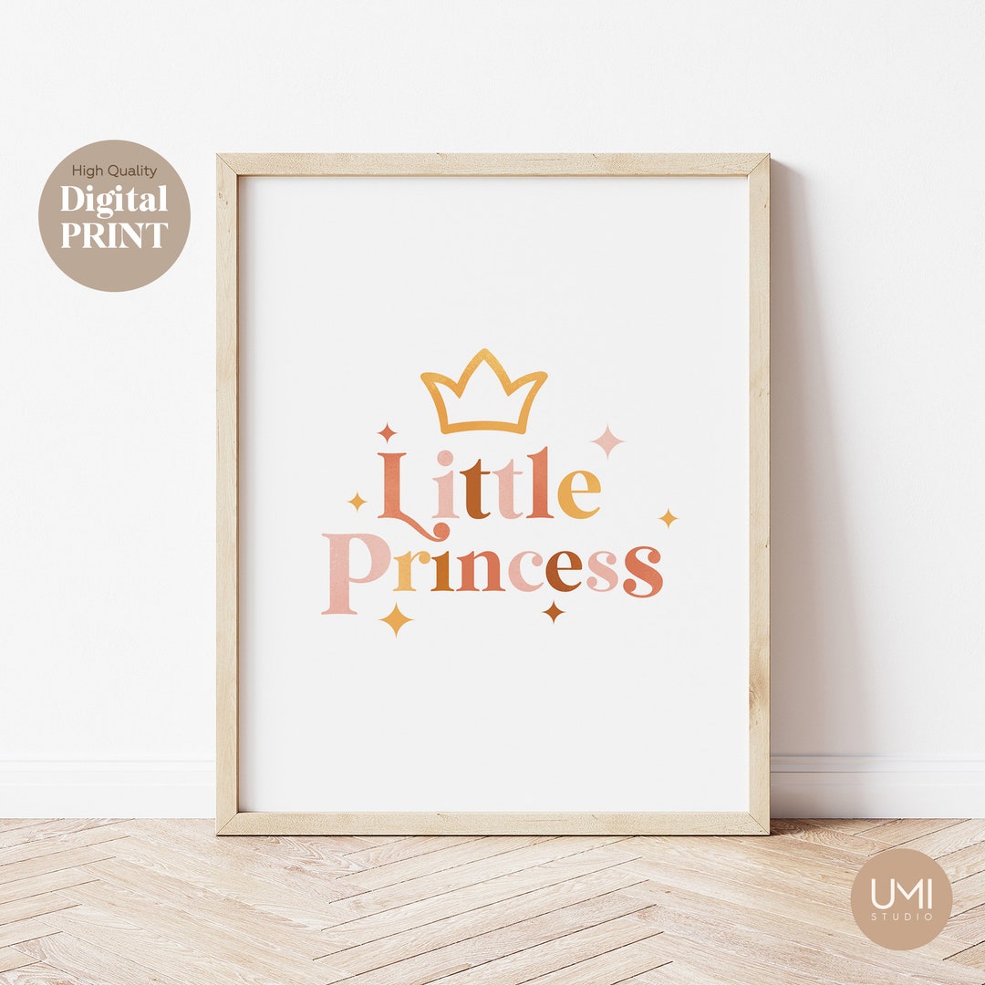 Little Princess Nursery Print, Baby Girl Room Decor (digital Download ...